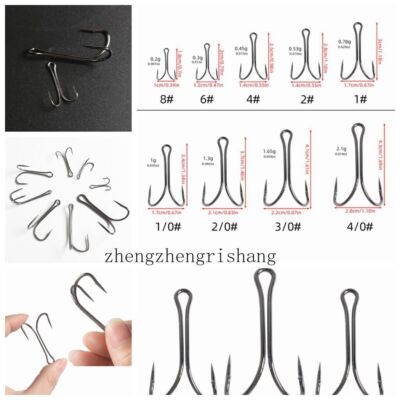 50pc Stainless Steel Double Strong Fishing Hook Saltwater Frog Toad ...
