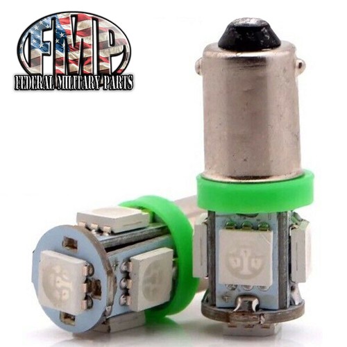 2 Green LED Dash Lights Brightest Humvee Bulbs 24v Led M998 H1 ...