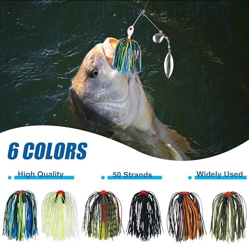 Silicone Jig Skirts Fishing Lure Skirt Replacement with Tube Rattles 50 ...