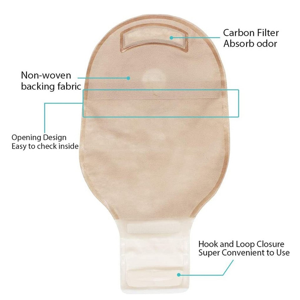 10Pcs Ostomy Bags Piece Drainable Pouches for Colostomy Ileostomy ...