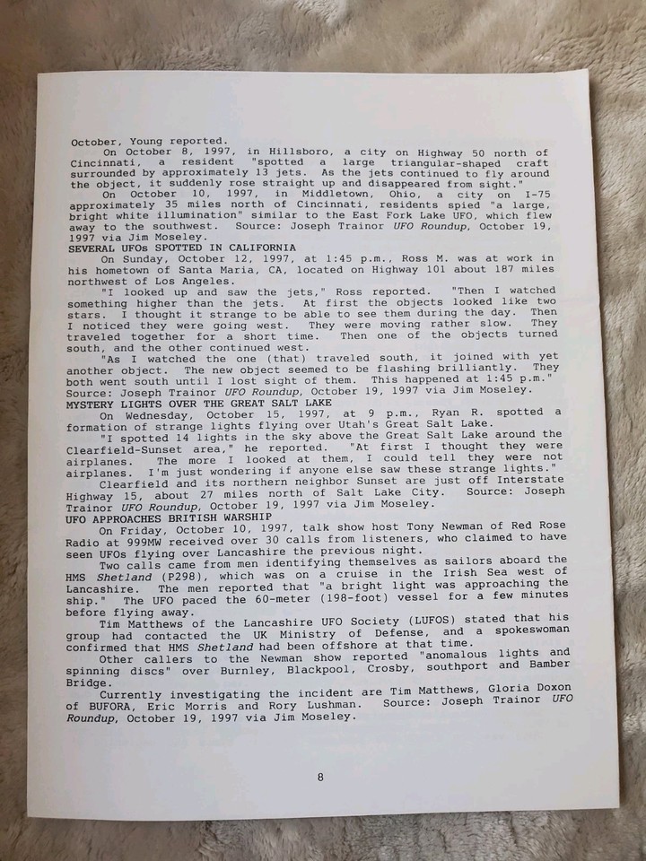 Flying Saucer Digest Magazine #140 Winter 1998 - United Aerial ...