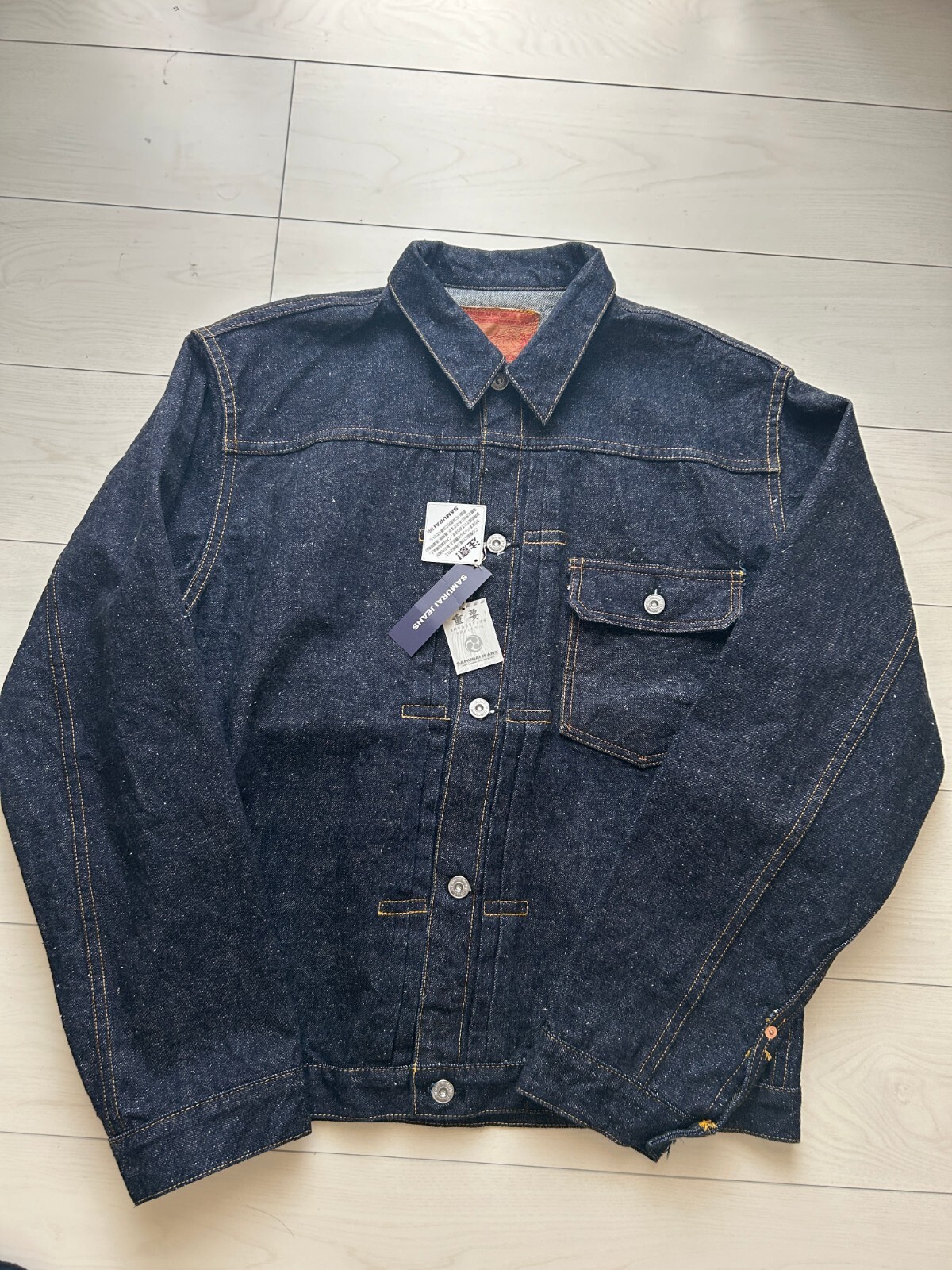 Samurai Jeans S0551XX 1st Type - Denim Jacket Indigo One Washed 38.40 ...