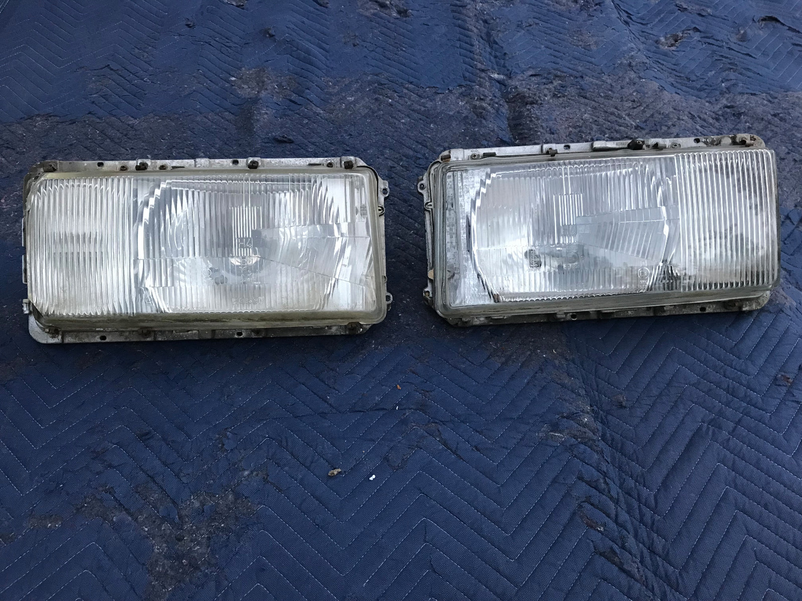 Mercedes OEM 116 Pair of Euro Headlight Assemblies 6.9 280 S 350 450 SE ...
