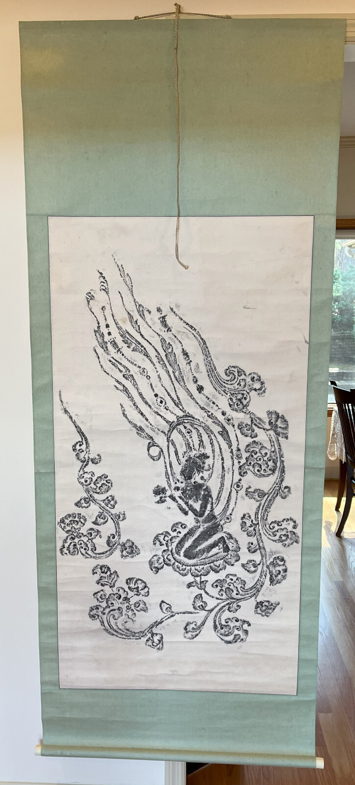 Vintage Large Wall Mounting Scroll Rubbing of 771 CE Emille Bell ...