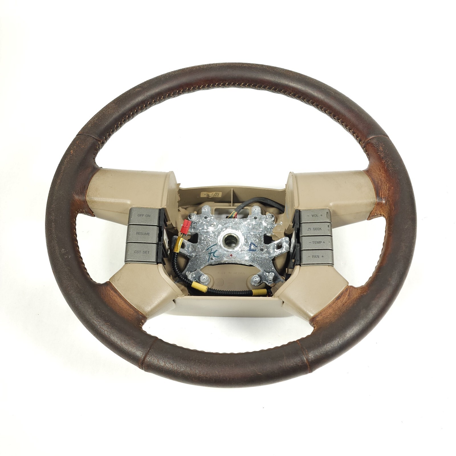 OEM 2005-2008 F150 King Ranch Brown STEERING WHEEL 7 Button Leather | eBay