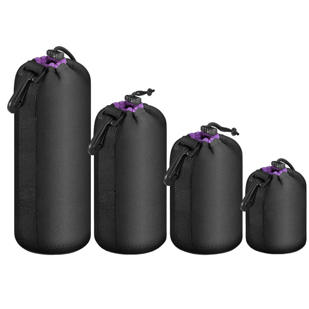 Waterproof DSLR Soft Camera Lens Pouch Protector Cover Bag Case Set S M ...