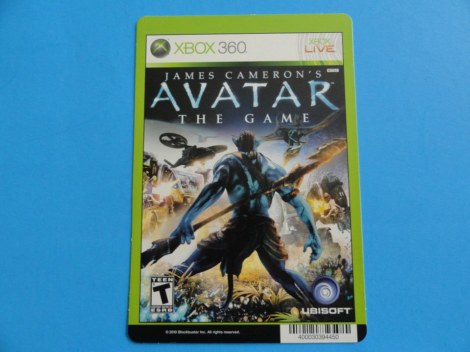 XBOX 360 AVATAR BLOCKBUSTER VIDEO BACKER CARD 5"X8" NO GAME | eBay