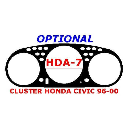 For Honda Civic 96-00 Dash Kit Real Brushed Aluminum Speedometer ...