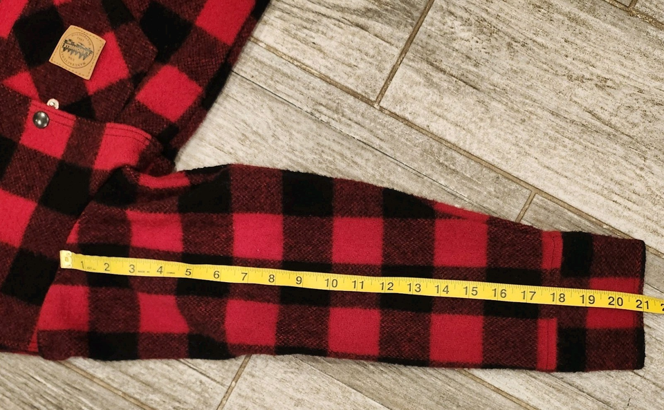 Labonville Red Lumberjack Plaid Made In USA 85 Percent Wool Jacket Zip ...