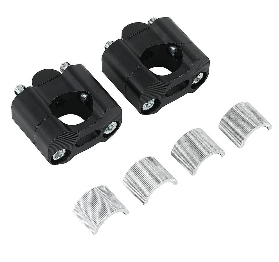 Universal CNC Motorcycle Handlebar Riser Clamp Mount Fit 7/8" 1 1/8 ...