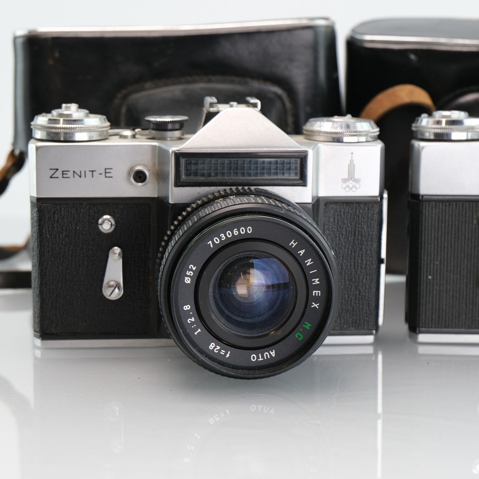 Zenit B + Zenit E 35mm SLR Film Camera Body Vintage USSR M42 Mount Spares Repair | eBay UK