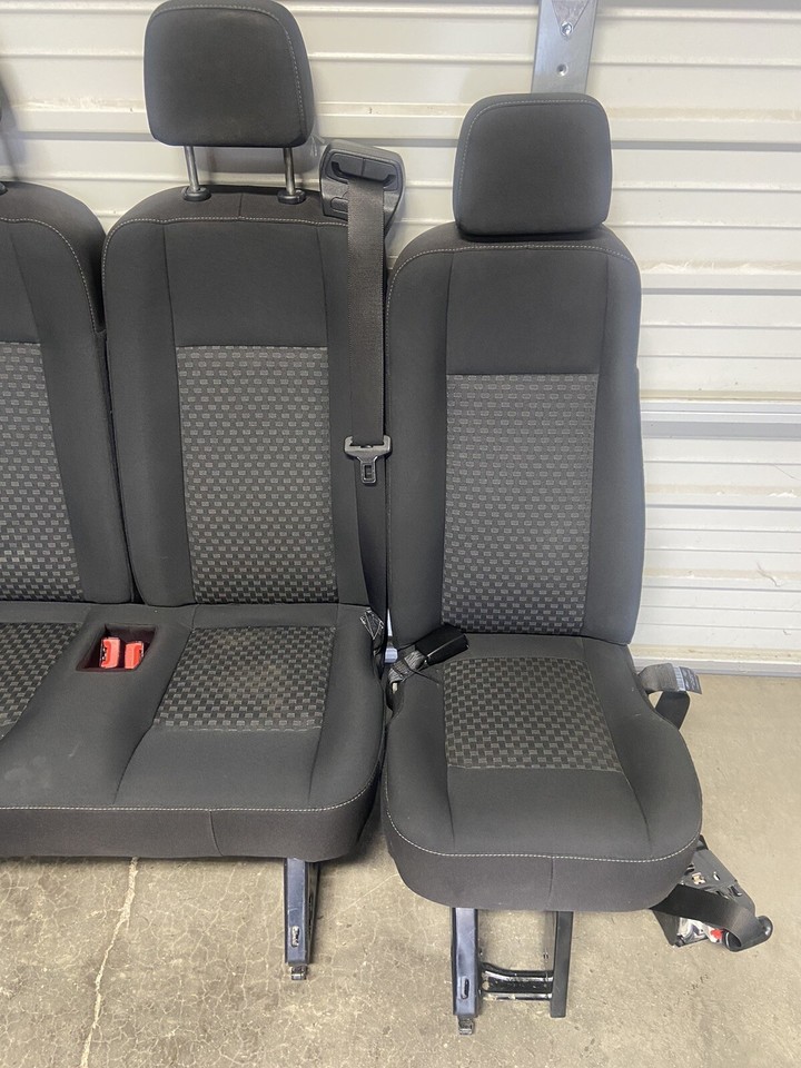 2015-2025 Ford Transit OEM Seat BLACK Cloth LAST 5th Row Seat COMPLETE ...