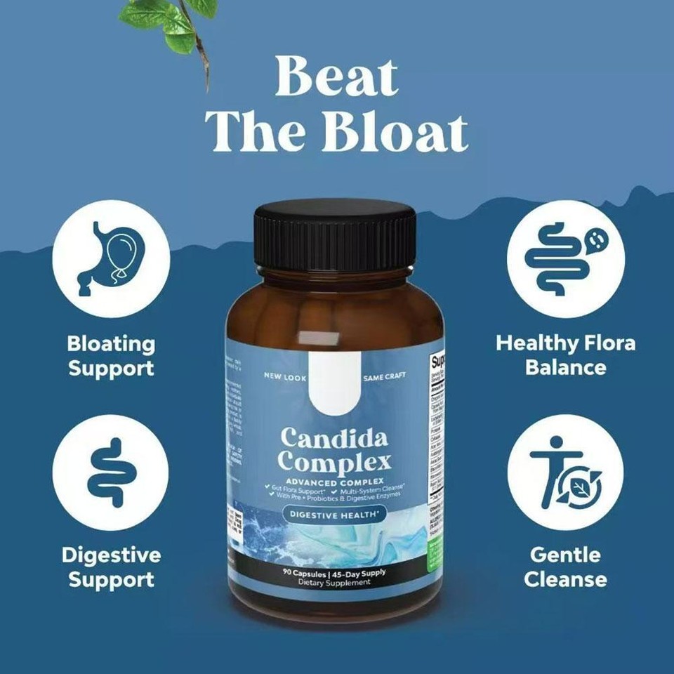 Candida Support 60 Capsules for Intestinal Flora & Yeast I8H5 P8X6 T1Z5 ...