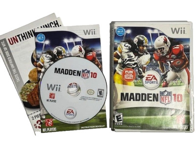 Madden NFL 10 (Nintendo Wii, 2009) Complete w/Case(no plastic), Manual ...