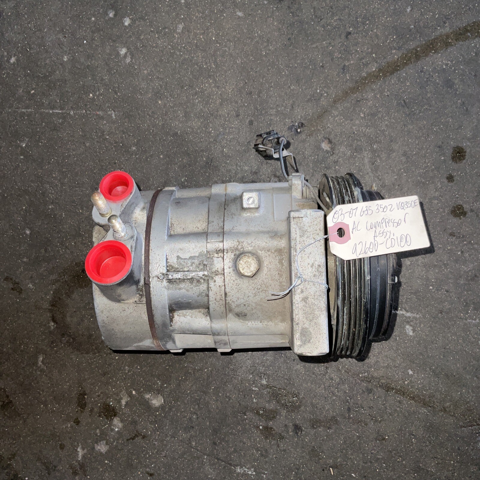 03-07 Infiniti G35 Nissan 350z VQ35DE AC Cooler Compressor Assembly ...