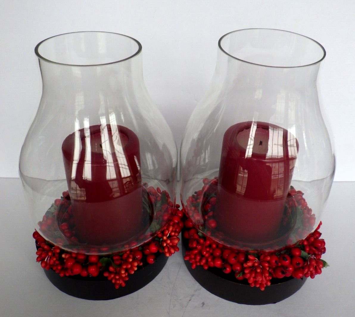 Glass Globe Hurricane Candle Holders