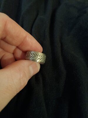 Sterling Silver Wheat Pattern Wide Band Ring Beautiful | eBay