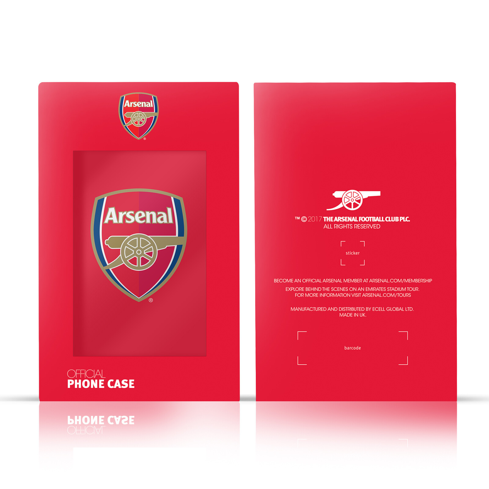OFFICIAL ARSENAL FC CREST 2 LEATHER BOOK WALLET CASE FOR APPLE iPHONE ...
