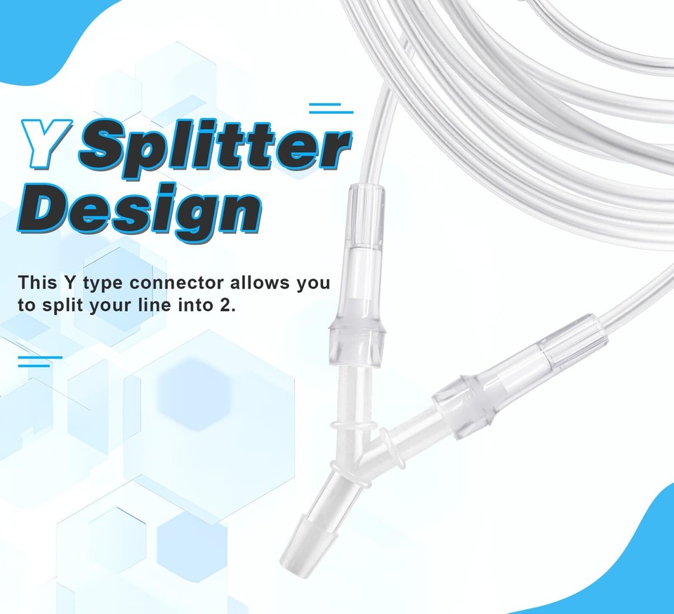 YONCOZY Oxygen Tubing Connectors Y Splitter 10 Packs - Oxygen Therapy ...