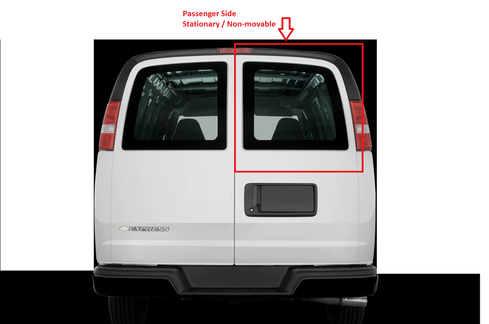 Fit 1996-2018 GMC Savana Chevy Express Van Passenger Side Back Glass ...