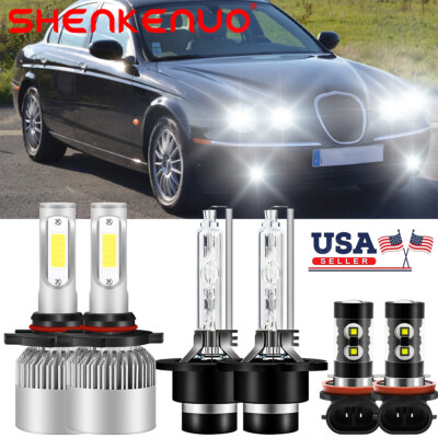 For Jaguar SType 2005-2008 6000K Super White HID LED Headlight LED Fog ...