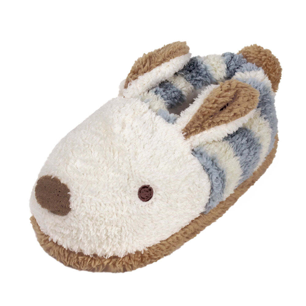 Blue Stripe Bunny Slippers - Rabbit Animal House Shoes - ONE SIZE | eBay