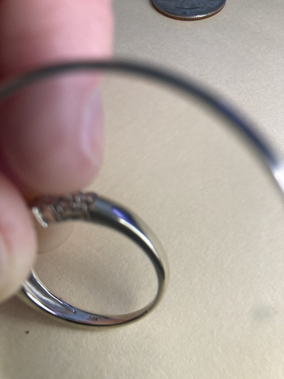 JWBR Estate 14K White Gold Baguette And Brilliant Cut Diamond Band Ring ...