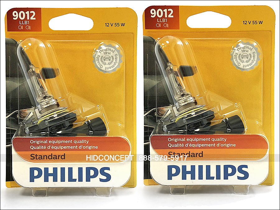 Philips 9012 HIR2 OEM Original Standard Halogen Bulbs | 9012LLB1 | Pack ...