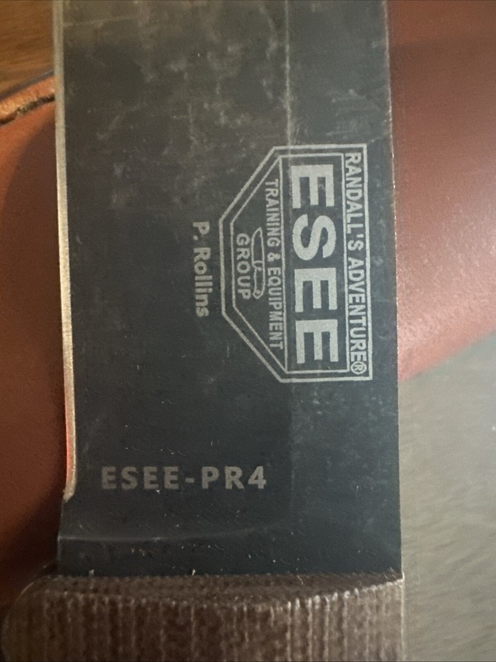 ESEE PR4 Fixed Blade ROWEN Survival Knife with Leather Sheath - Black ...