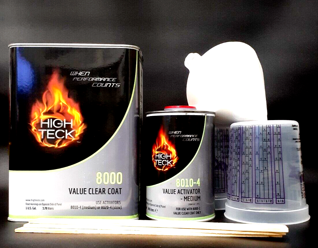 High Teck 8000 Value High Gloss Clear Coat 4:1 Medium Kit + FAST Free ...