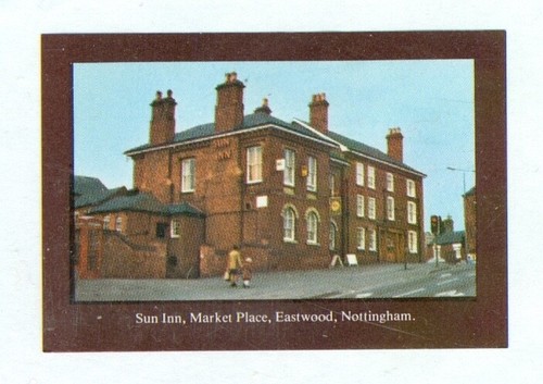 Matchbox label Pub Sun Inn Market Place Eastwood Nottingham MD1121 | eBay