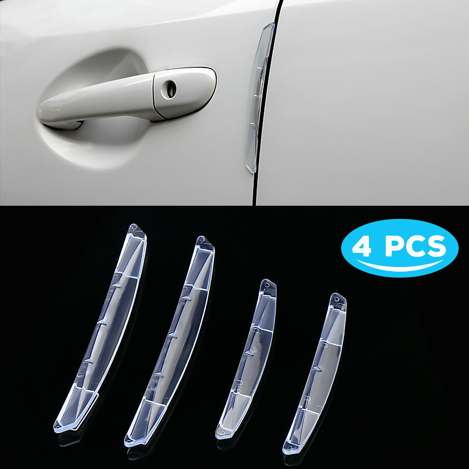 4x Clear Car Door Edge Scratch Anti-collision Protector Guard Strip ...