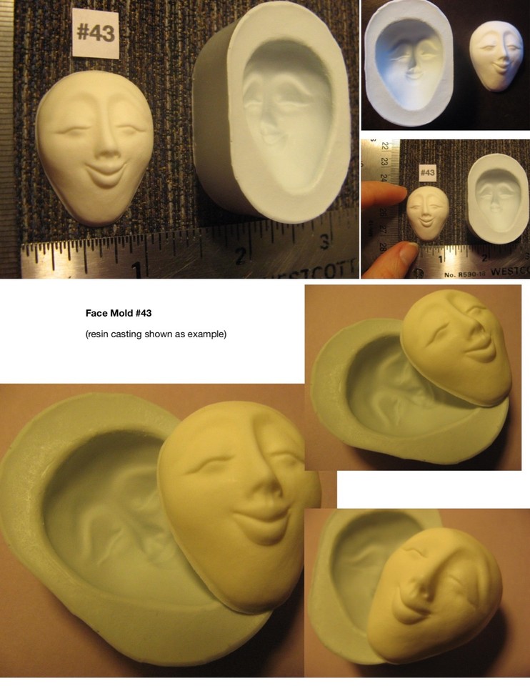 YOUR CHOICE - FG Flexible Silicone Push Molds of Round Oval Sun Moon ...