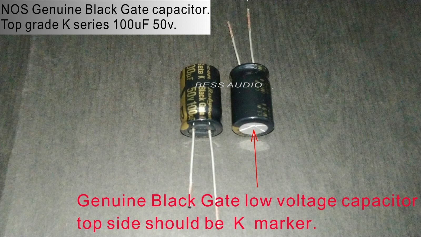 1 x Black Gate capacitor K 50v 100uF(+/-20%) supply by Takeda Japan ...