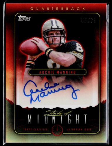 2024 Topps Midnight #SMA-AM Archie Manning Stroke of Midnight ...