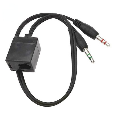 Headset Splitter Adapter RJ9 to Dual 3.5mm for Multi Device Audio ...