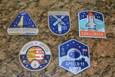 NASA MISSION PATCHES LOT VINTAGE APOLLO CHALLENGER MERCURY PIONEER JUPITER | eBay