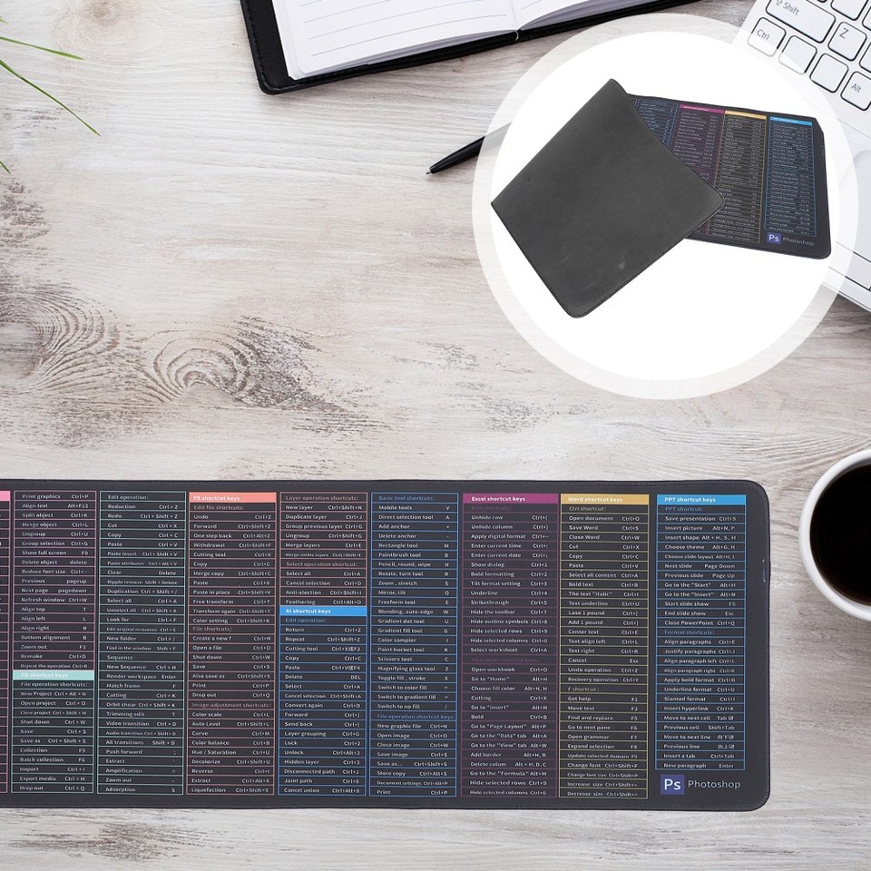 Anti-slip Mouse Mat Mouse Pad Office English Keys Computer Mouse Pad ...