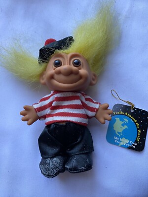 Vintage My Lucky Troll Doll France & Hang Tag Trolls Around The World 4 ...