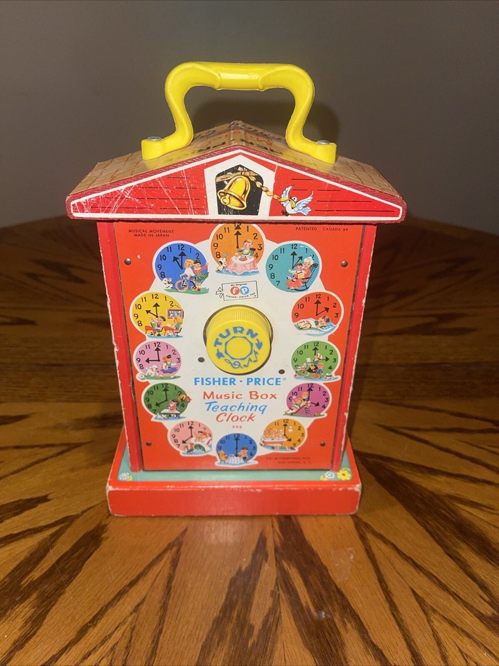 2009 Fisher Price Music Box Teaching Clock #998 Classic Children’s Toy ...