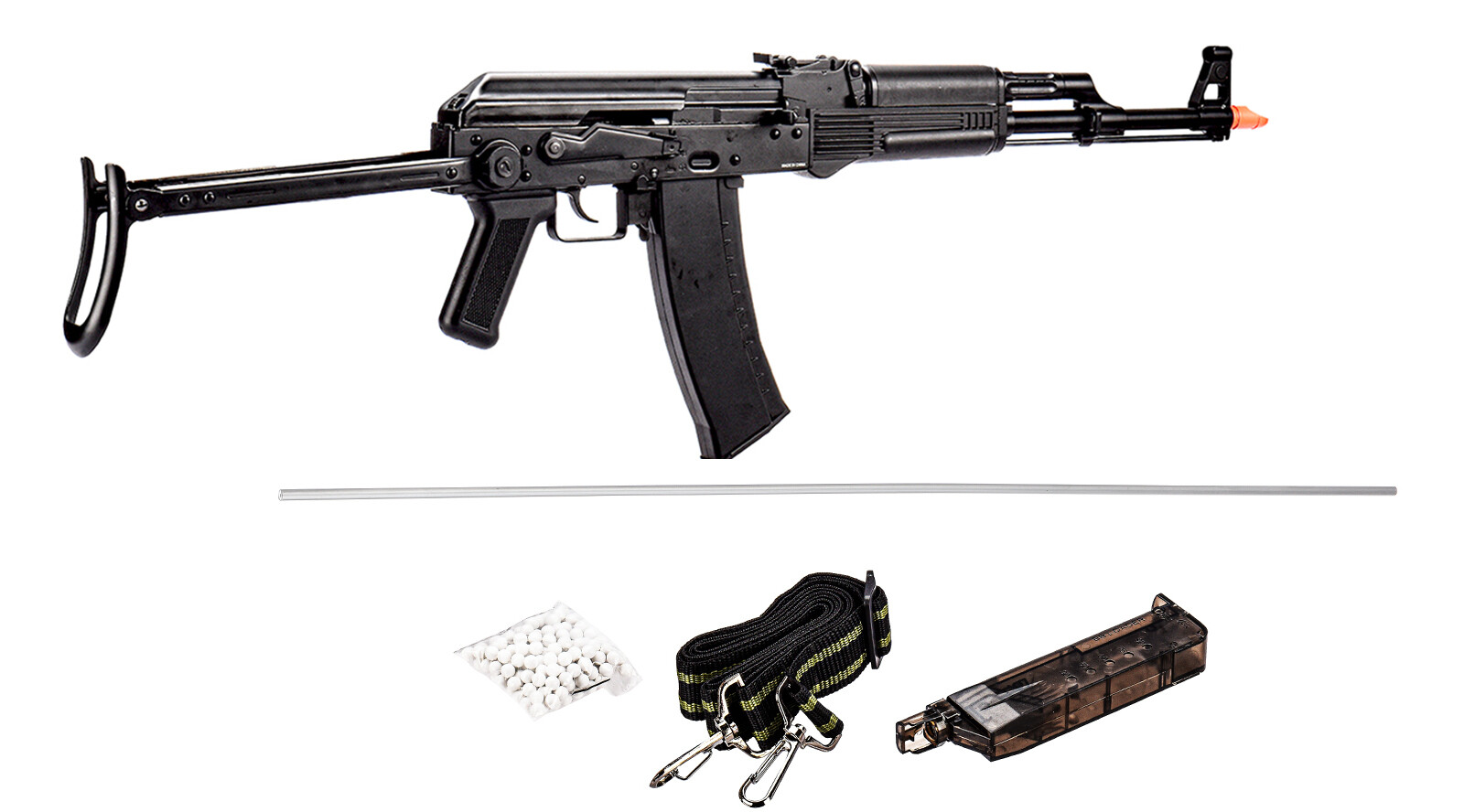 WellFire Metal AK74U CO2 Gas Blowback Airsoft Rifle Gun w/Folding Stock ...
