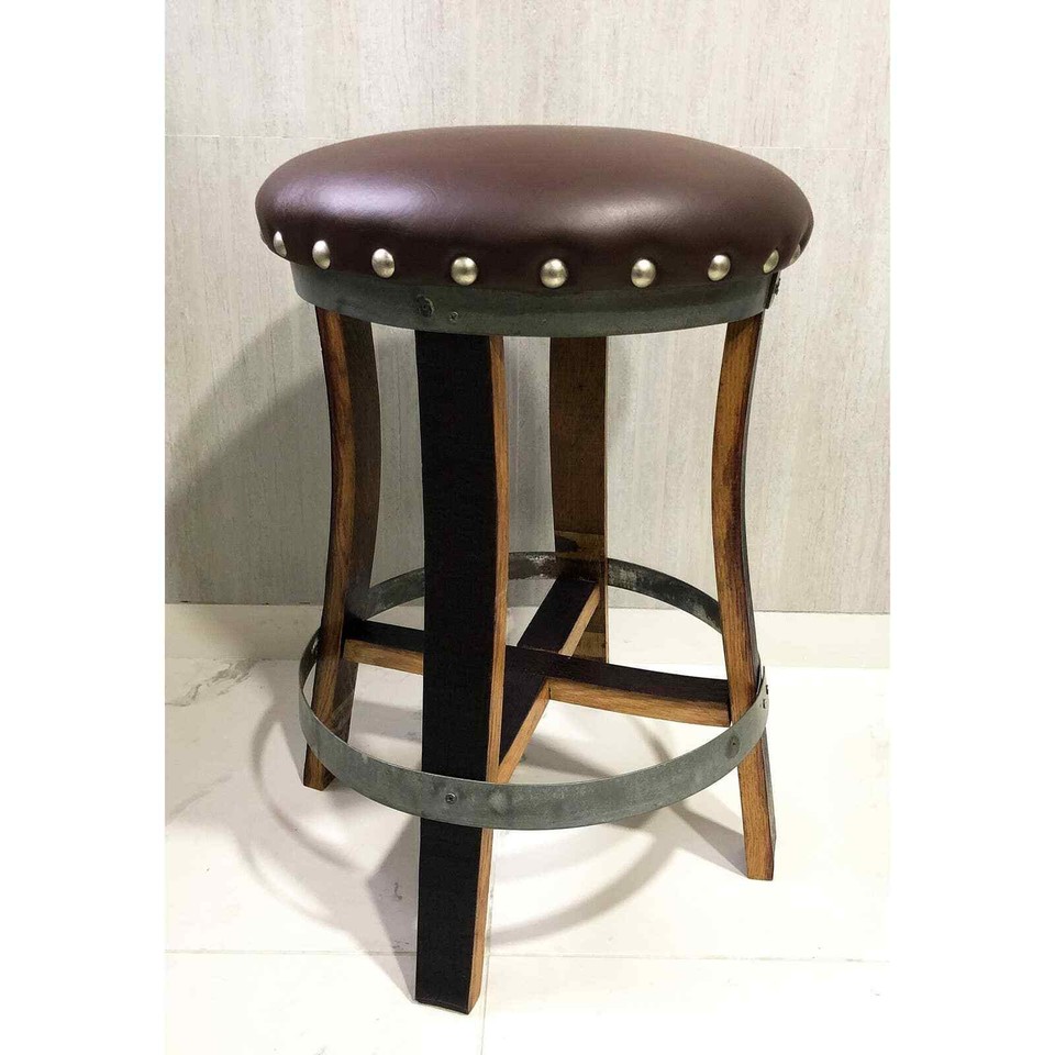 Wine Barrel Stave Bar Stool ( Bar Stool - Pub Stool - Whiskey Barrel ...