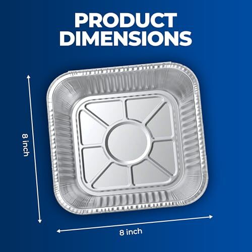 Aluminum Pans With Lids 8x8 [50 Sets] Disposable Foil Pans Trays - 8 ...