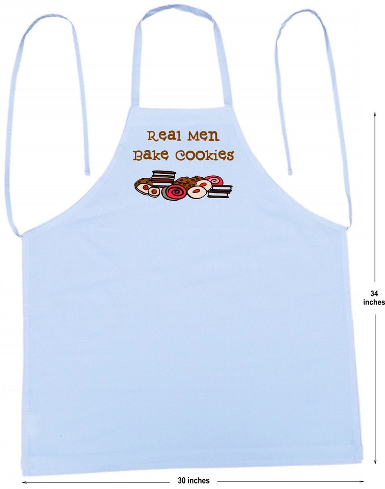 Real Men Bake Cookies Funny Mens Aprons, Novelty Aprons For Men, Baking ...