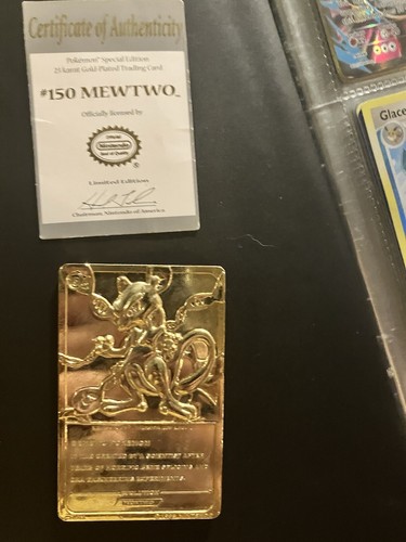 24k Gold Pokemon Card Mewtwo, Charizard, Topepig | eBay