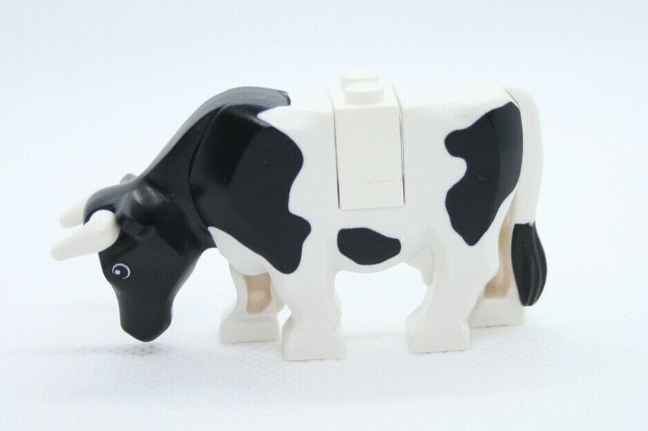 NEW Lego Cow Calf - Brown Black and White Medium Nougat Tan Farm Animal ...