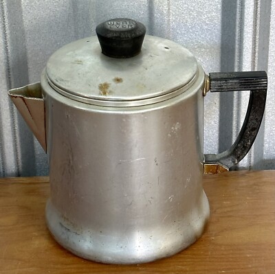 VINTAGE WEAREVER 3048 ALUMINUM COFFEE POT Antique Kitchen Tea Cooker | eBay