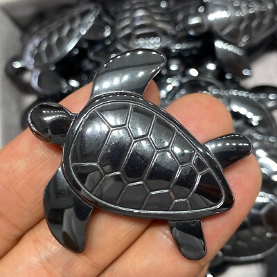TOP Natural Hematite Quartz Hand Carved Sea turtle Crystal Healing 1PC ...