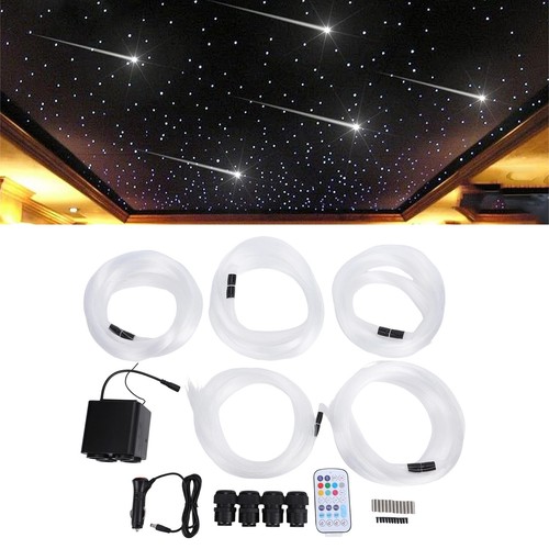 4-Color 36W Car Starlight Headliner Kit - Twinkle Meteor Fiber Optic ...