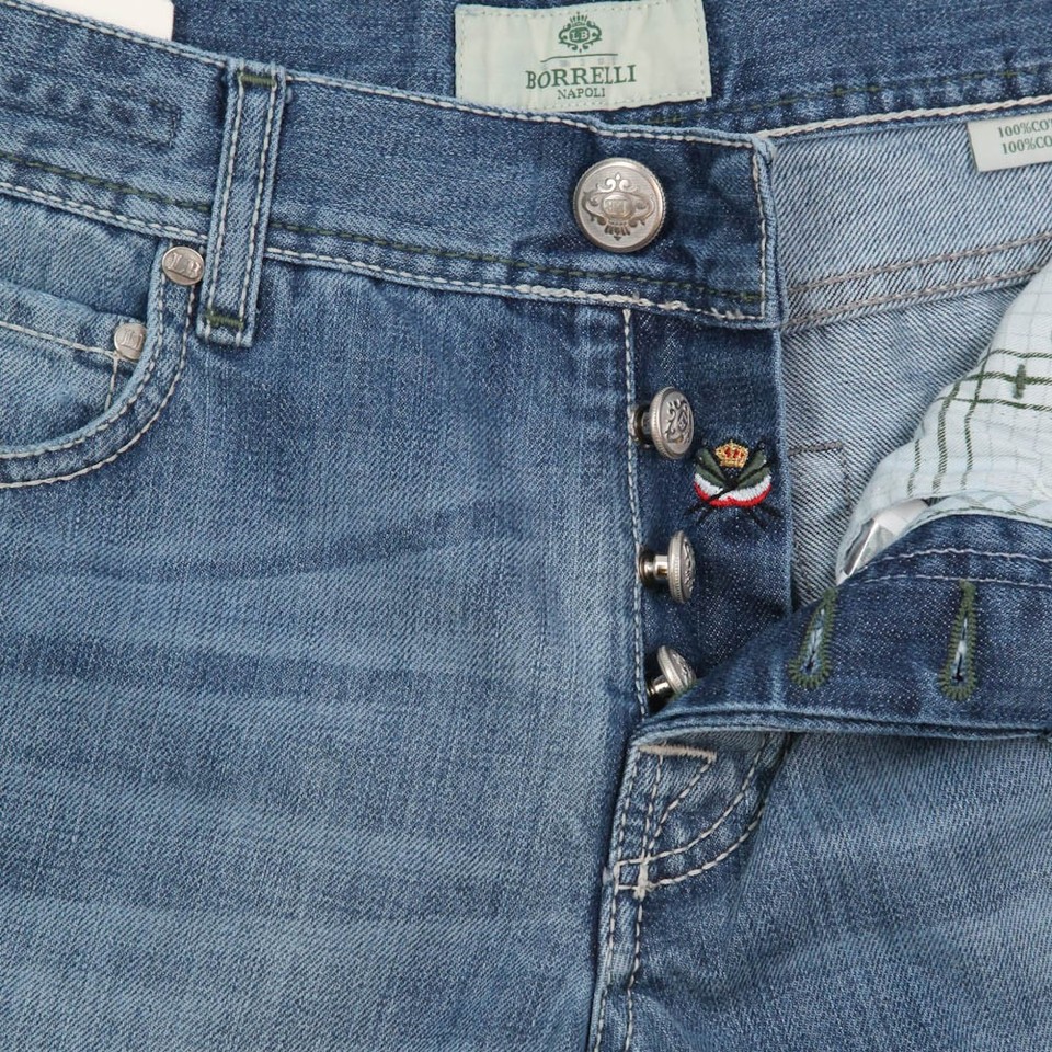 Luigi Borrelli Denim Blue Jeans - Super Slim - 34/50 - (CARSS03211647 ...